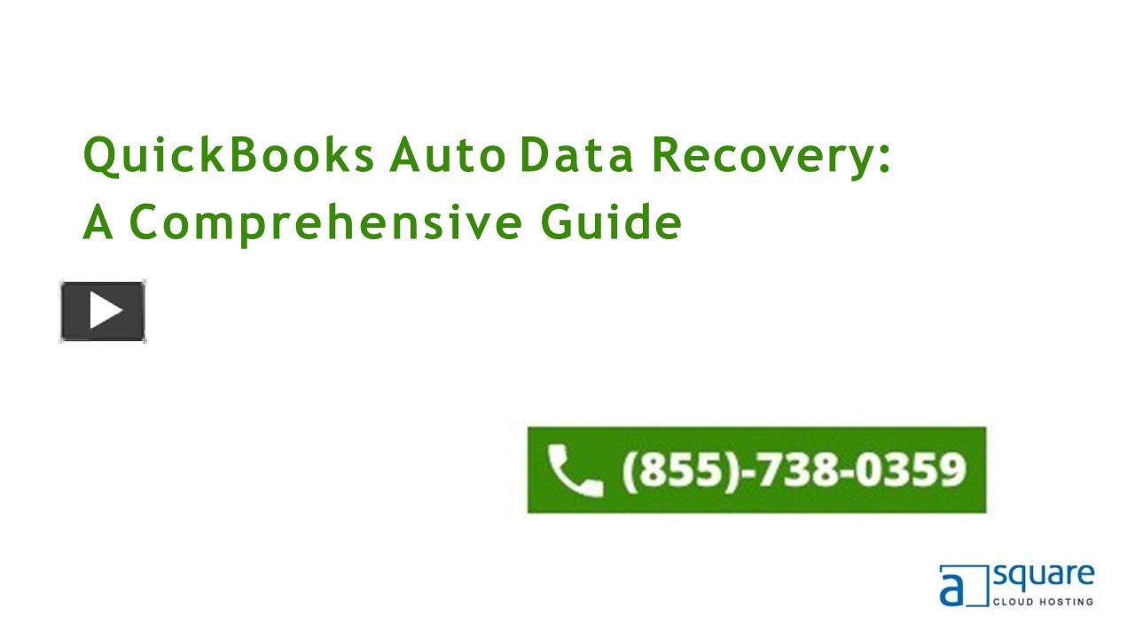 PPT – QuickBooks Auto Data Recovery: A Comprehensive Guide PowerPoint ...