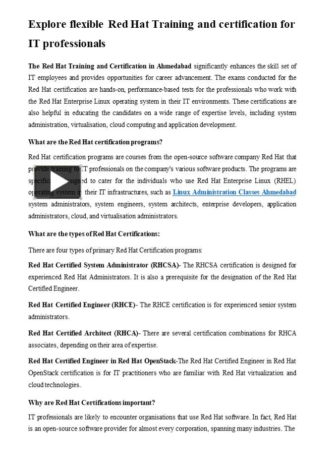 PPT – Explore flexible Red Hat Training and certification for IT ...