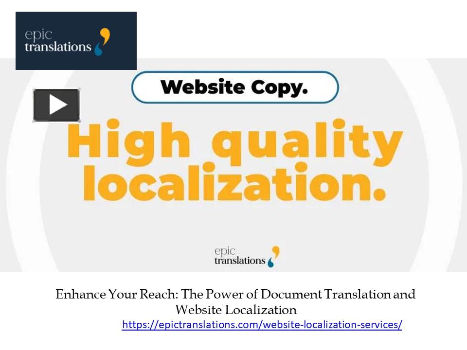 PPT – Enhance Your Reach: The Power of Document Translation and Website ...
