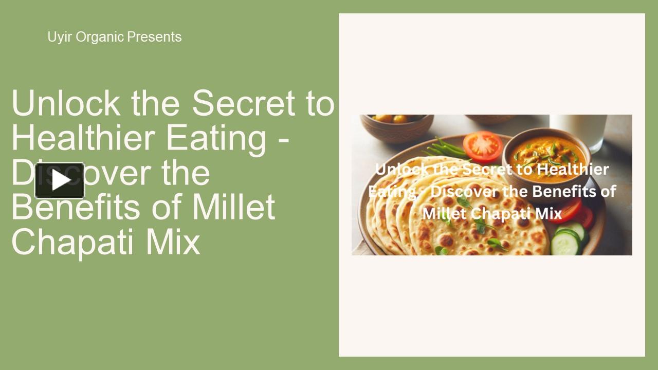 Unlock the Secret to Healthier Eating - Discover the Benefits of Millet ...