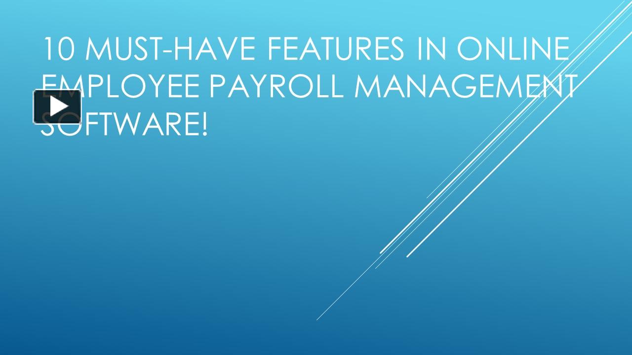 10 Crucial Components of Online Payroll Management Systems ...