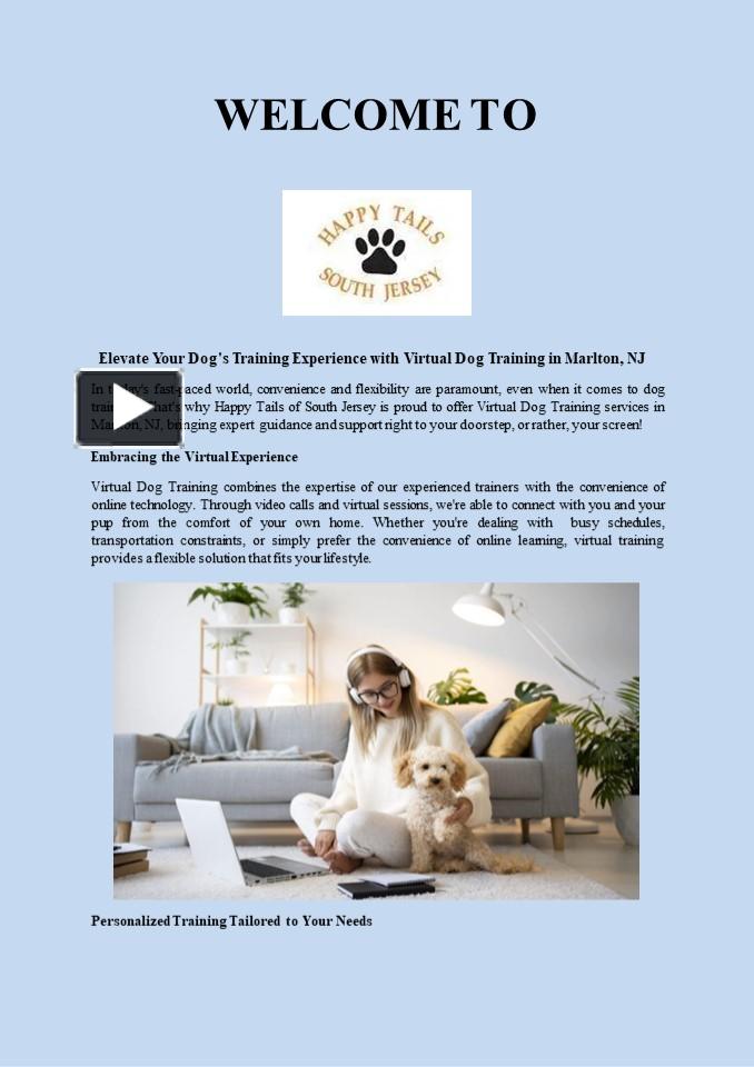 PPT – Virtual Dog Training Services in Marlton PowerPoint presentation ...