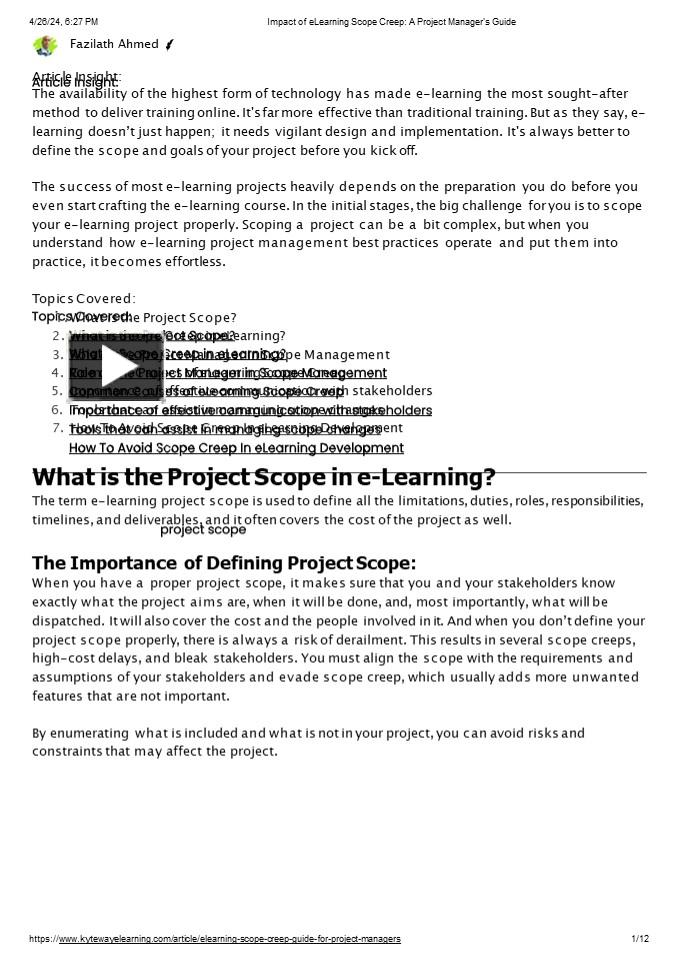 PPT – Managing eLearning Scope Creep: A Comprehensive Guide for Project ...