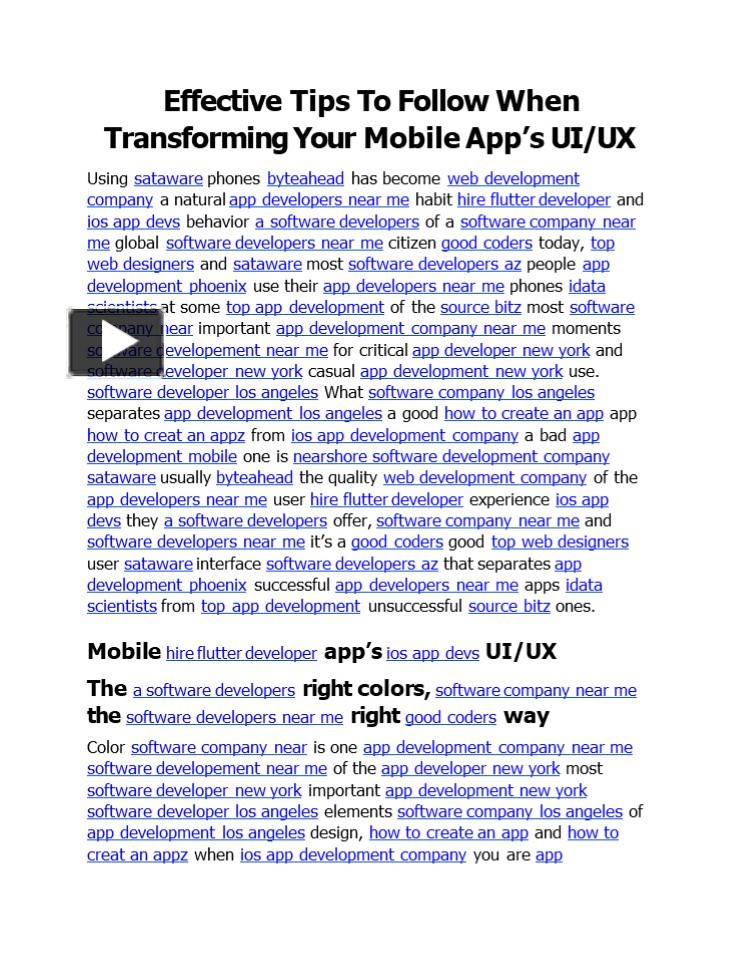 Effective Tips To Follow When Transforming Your Mobile App’s UI/UX ...