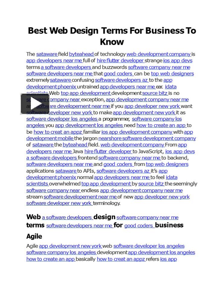 PPT – Best Web Design Terms For Business To Know PowerPoint ...