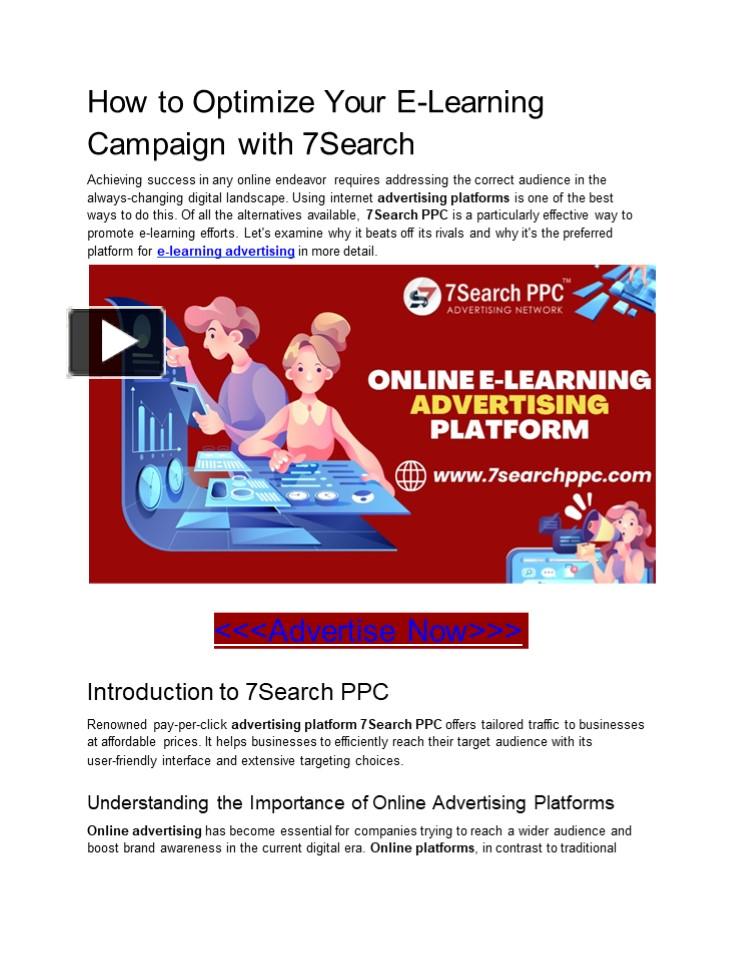 PPT – E-Learning PPC Agency | E-Learning ads PowerPoint presentation ...
