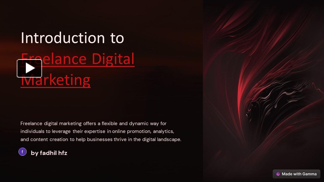 PPT – What is Freelance Digital Marketing? PowerPoint presentation ...