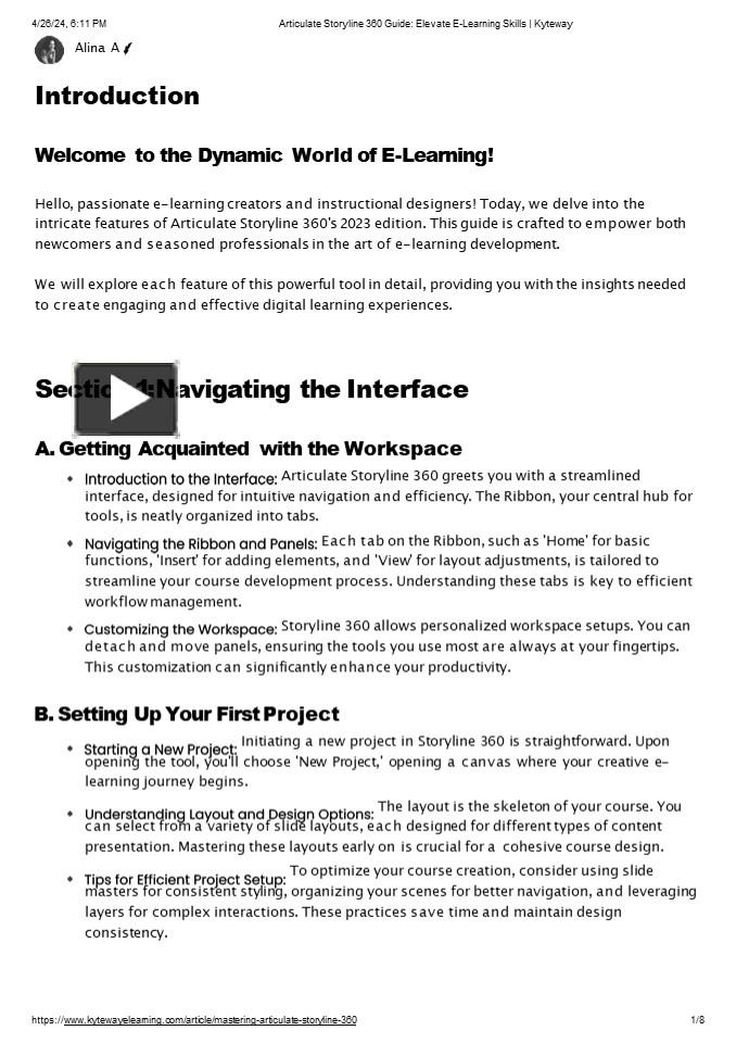 PPT – Articulate Storyline 360 Guide: Elevate E-Learning Skills ...