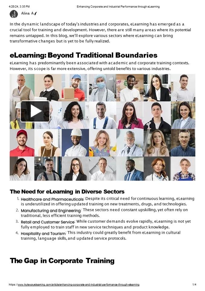 PPT – Enhancing Corporate and Industrial Performance through eLearning ...
