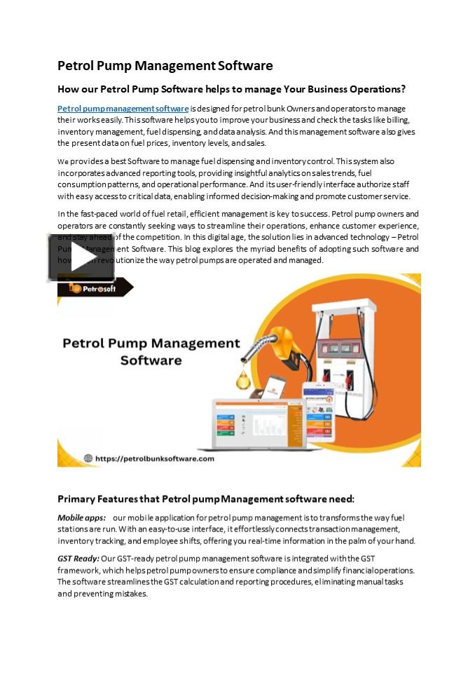 PPT – Petrol Pump Management Software PowerPoint presentation | free to ...