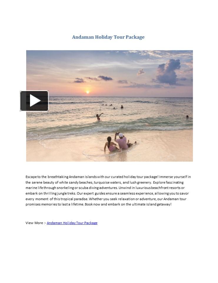 PPT – Andaman Holiday Tour Package PowerPoint presentation | free to ...