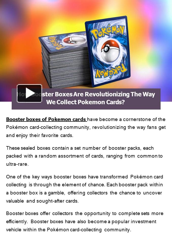 PPT – How Booster Boxes Are Revolutionizing The Way We Collect Pokemon ...