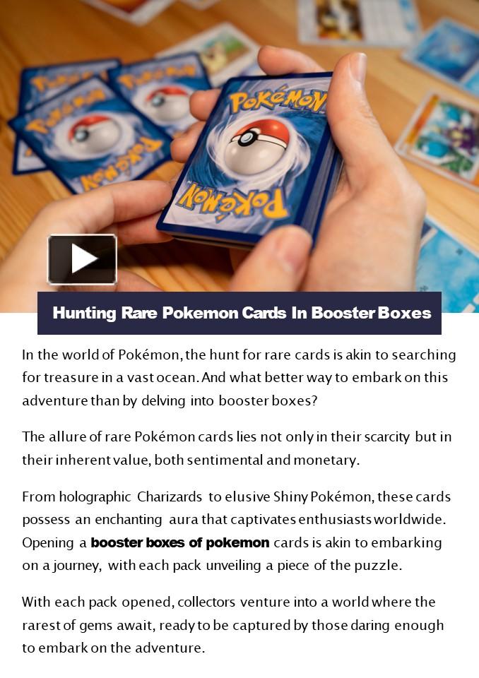PPT – Hunting Rare Pokemon Cards In Booster Boxes PowerPoint ...