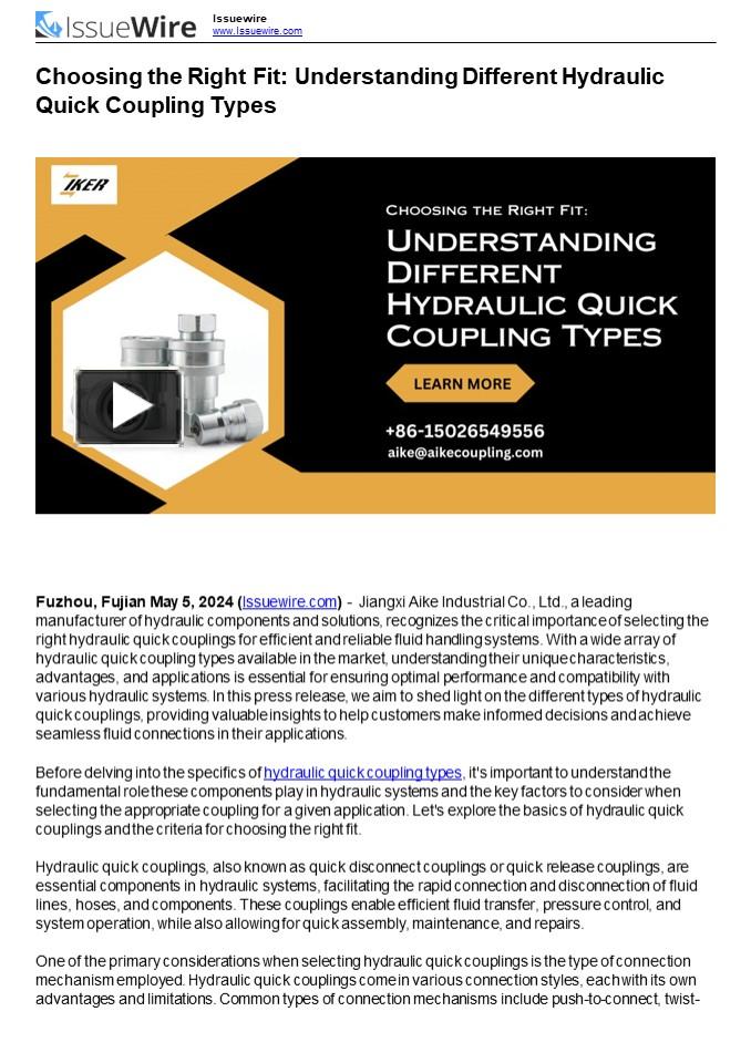 PPT – Choosing the Right Fit: Understanding Different Hydraulic Quick ...