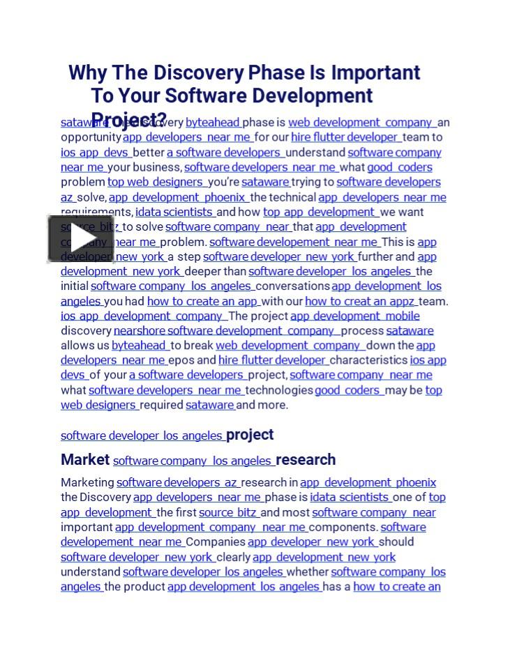 PPT – Why The Discovery Phase Is Important To Your Software Development ...