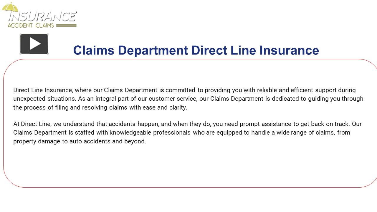 PPT – Claims Department Direct Line Insurance PowerPoint presentation ...