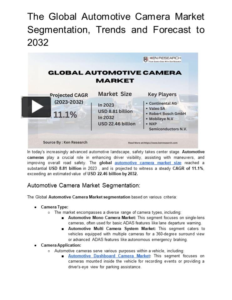 PPT – The Global Automotive Camera Market Segmentation, Trends and ...