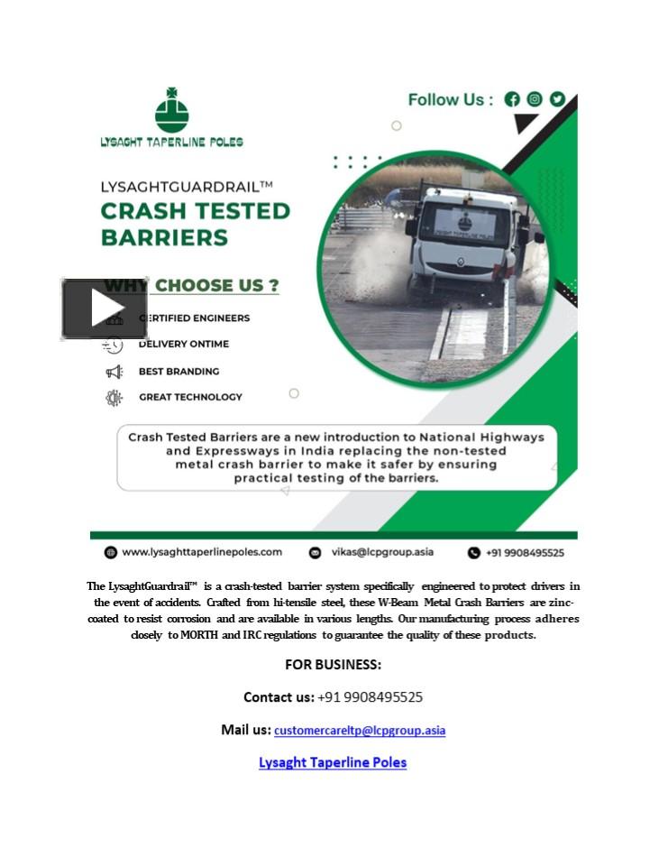 PPT – Top Metal Beam Crash Barrier Manufacturers and Suppliers in ...