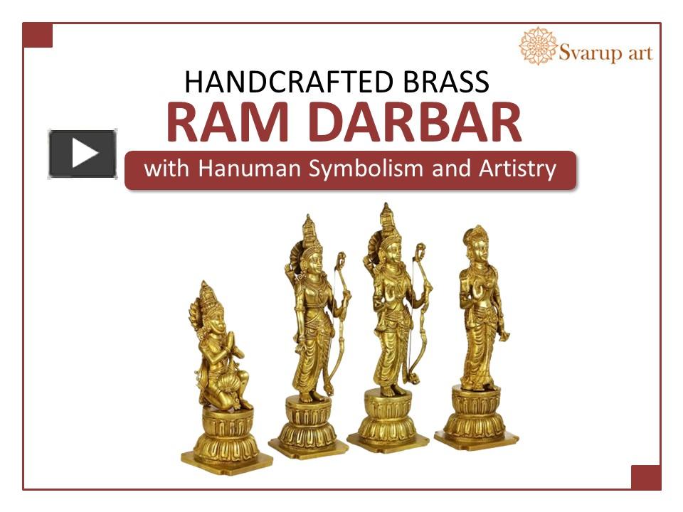 Handcrafted Brass Ram Darbar with Hanuman Symbolism and Artistry ...