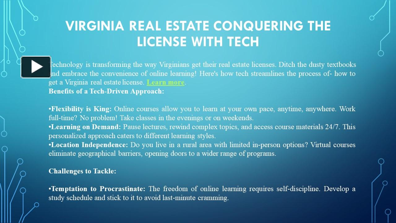 PPT – how to get a Virginia real estate license PowerPoint presentation ...