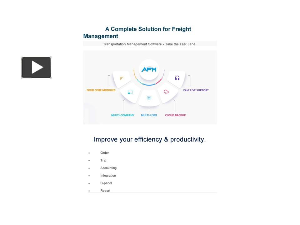 PPT – A Complete Solution For Freight Management Transportation ...