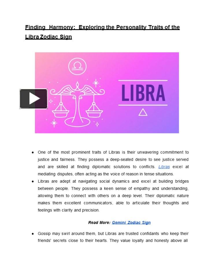 PPT – Harmonizing the Universe: Delving into the Libra Zodiac Sign ...