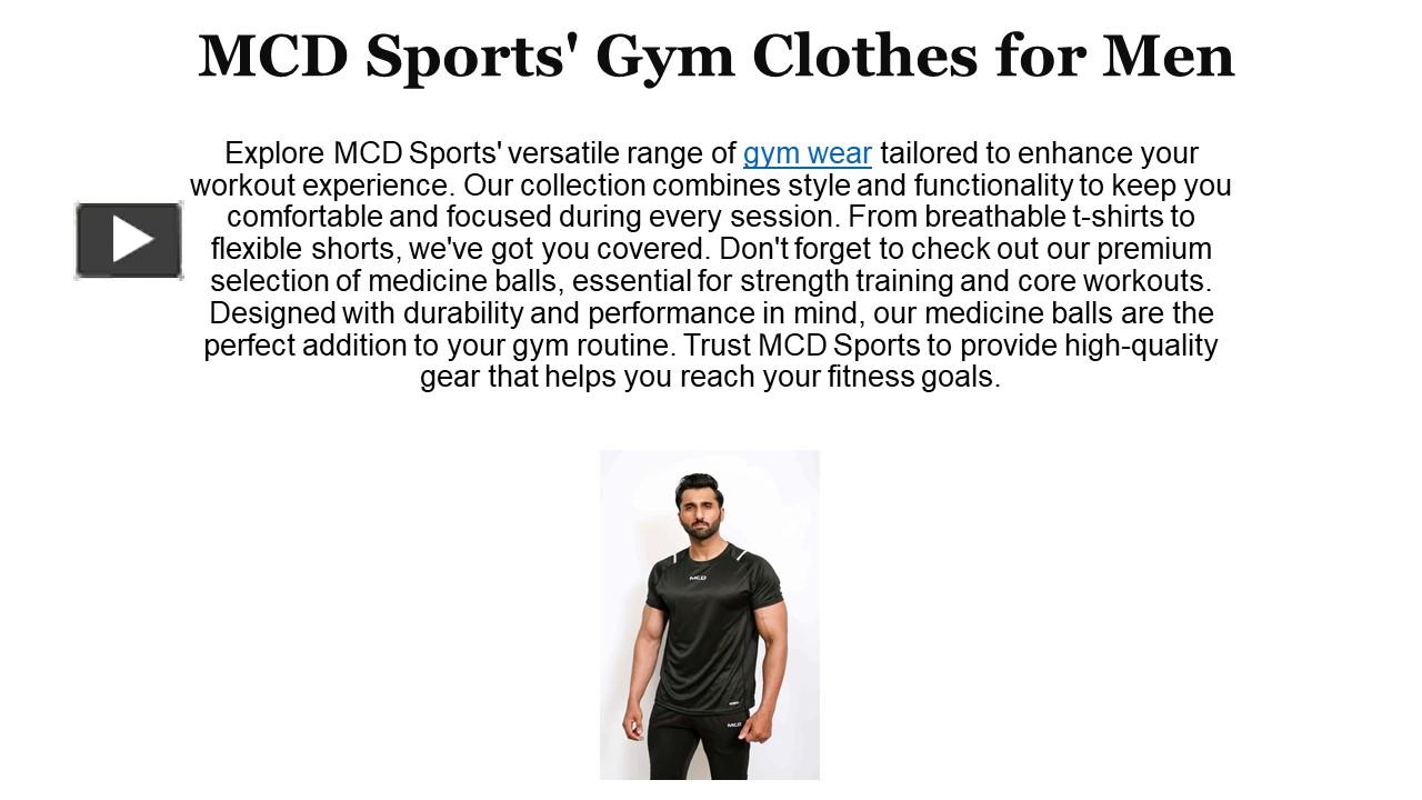 PPT – MCD Sports' Gym Clothes for Men PowerPoint presentation | free to ...