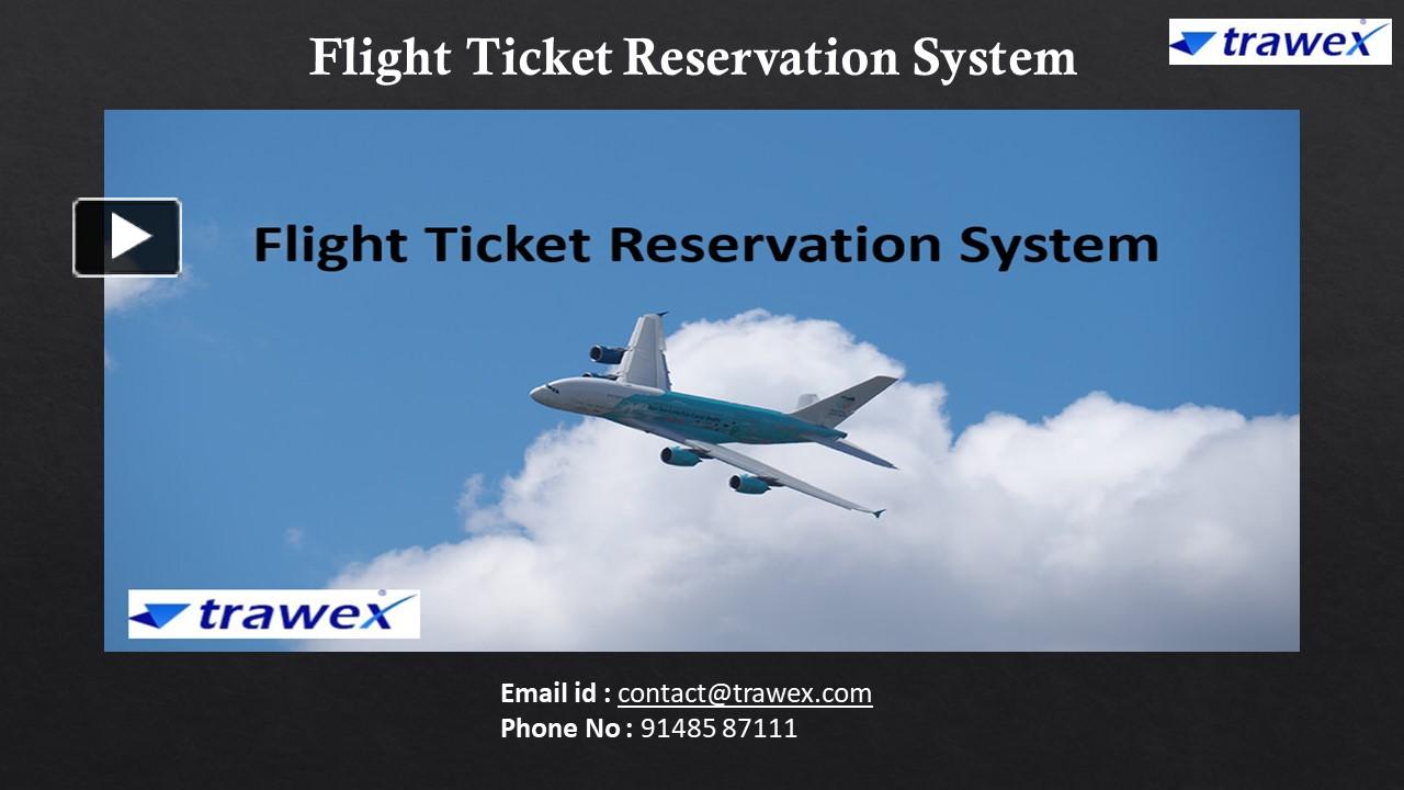 Flight Ticket Reservation System presentation | free to download