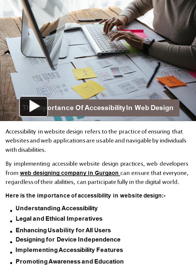 The Importance Of Accessibility In Web Design presentation | free to ...
