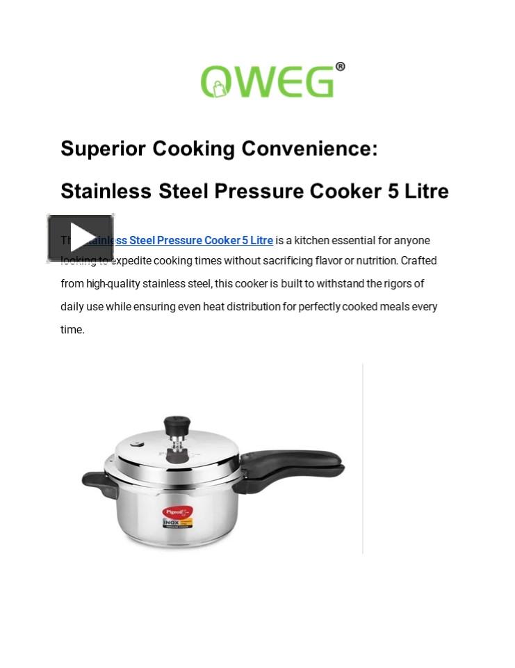 PPT – Superior Cooking Convenience: Stainless Steel Pressure Cooker 5 ...