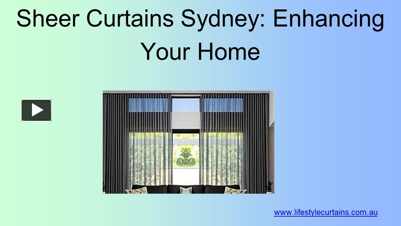 PPT – Sheer Curtains Sydney PowerPoint presentation | free to download ...
