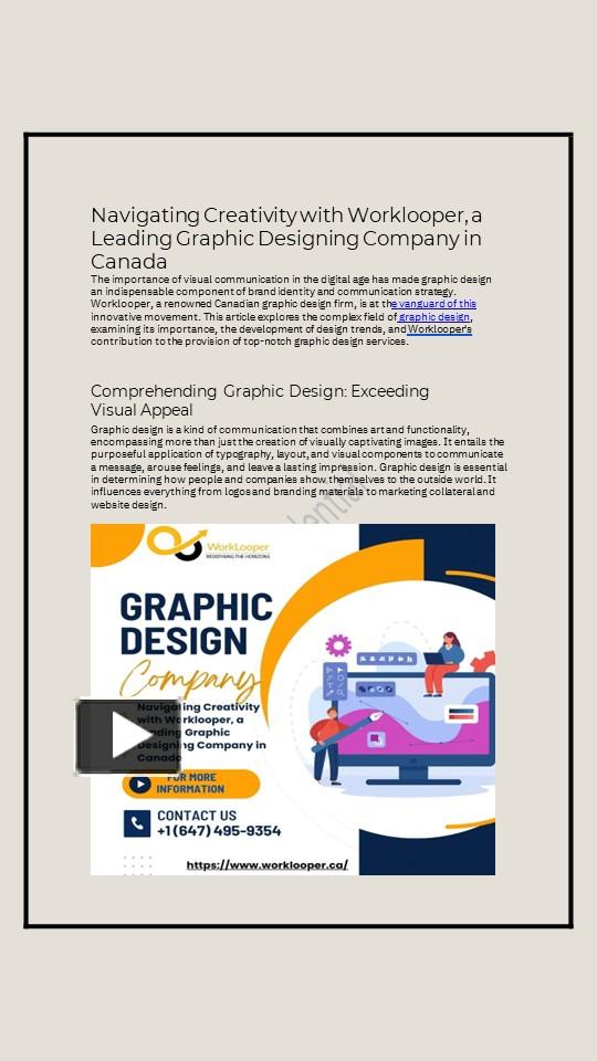 Graphic Design Services In Canada presentation | free to download