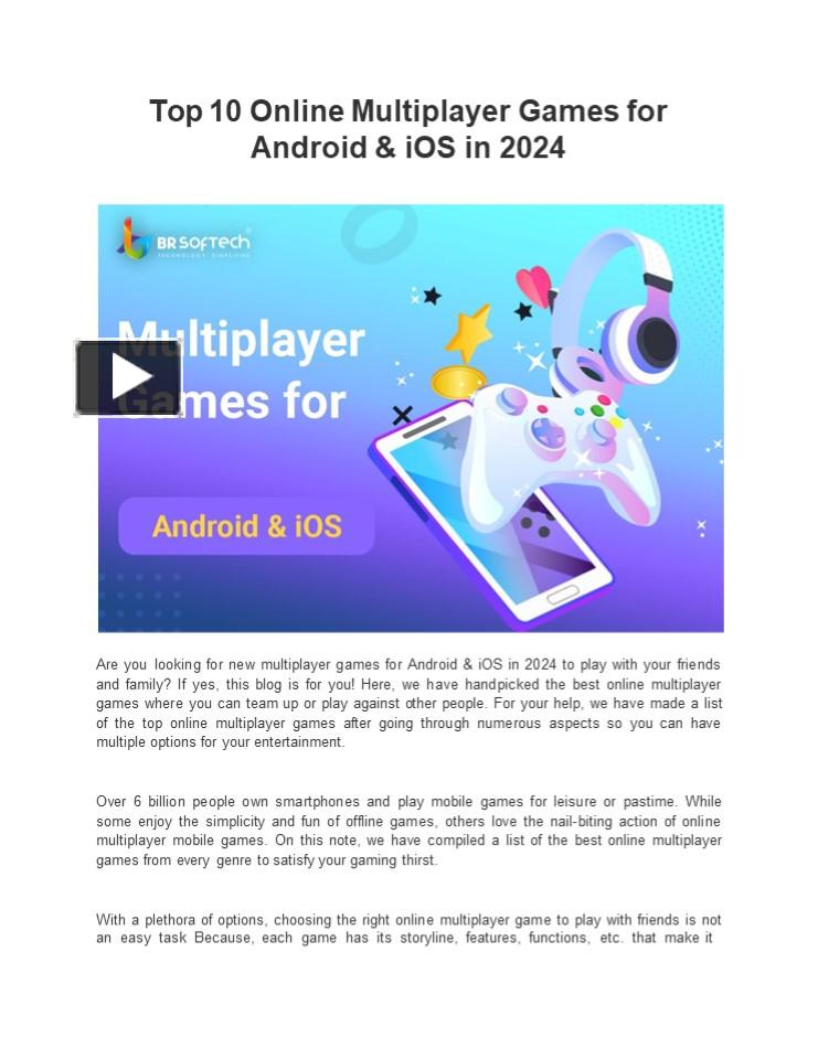 PPT – Online Multiplayer Games for Android & iOS in 2024 PowerPoint ...