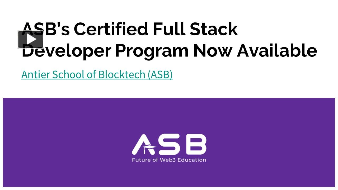 PPT – Announcement – Certified Full Stack Developer Program Launched at ...