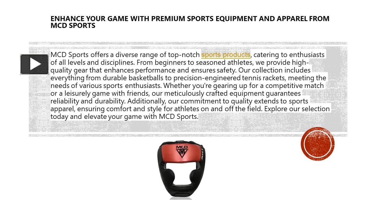 PPT – Enhance Your Game with Premium Sports Equipment and Apparel from ...