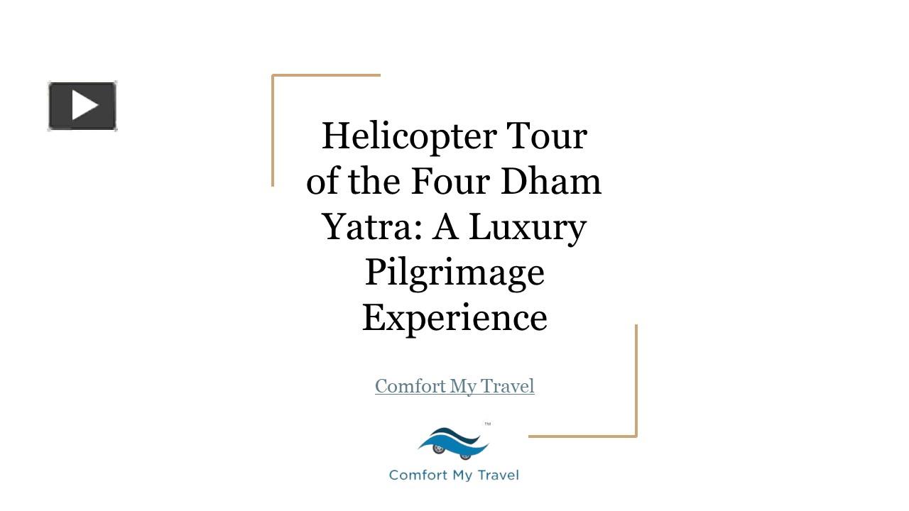 Helicopter Tour of the Four Dham Yatra: A Luxury Pilgrimage Experience ...