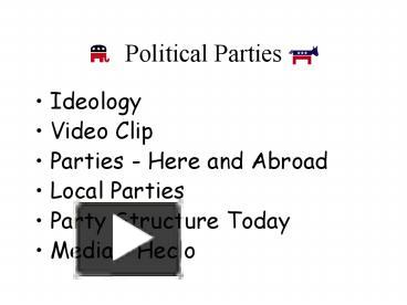 PPT – Political Parties PowerPoint presentation | free to view - id ...