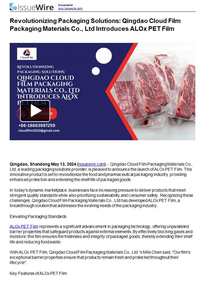 PPT – Revolutionizing Packaging Solutions: Qingdao Cloud Film Packaging ...