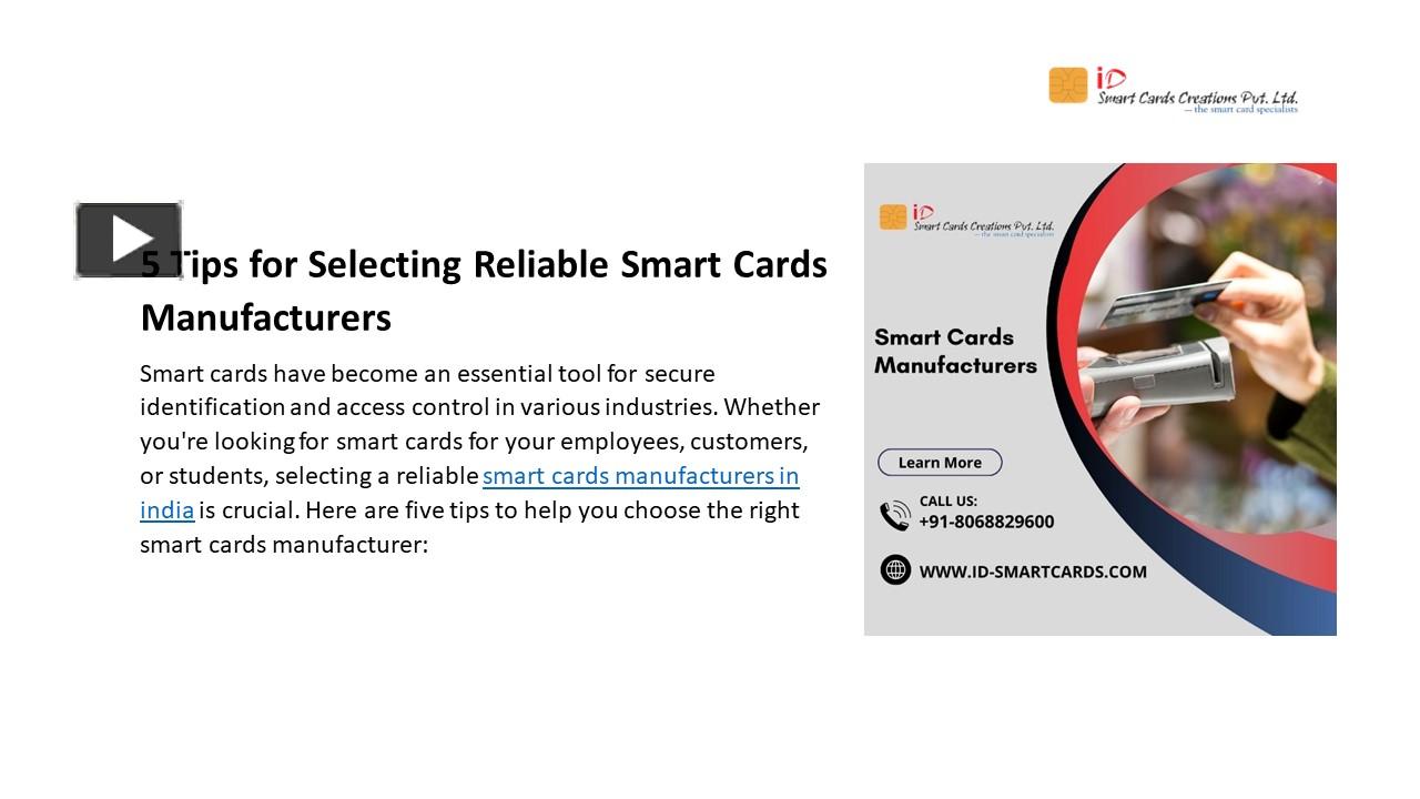 PPT – 5 Tips for Selecting Reliable Smart Cards Manufacturers ...