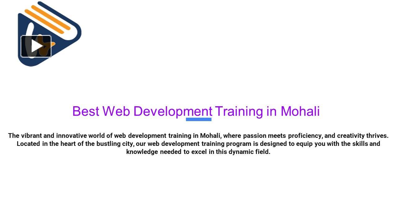 PPT – Best Web Development Training in Mohali PowerPoint presentation ...