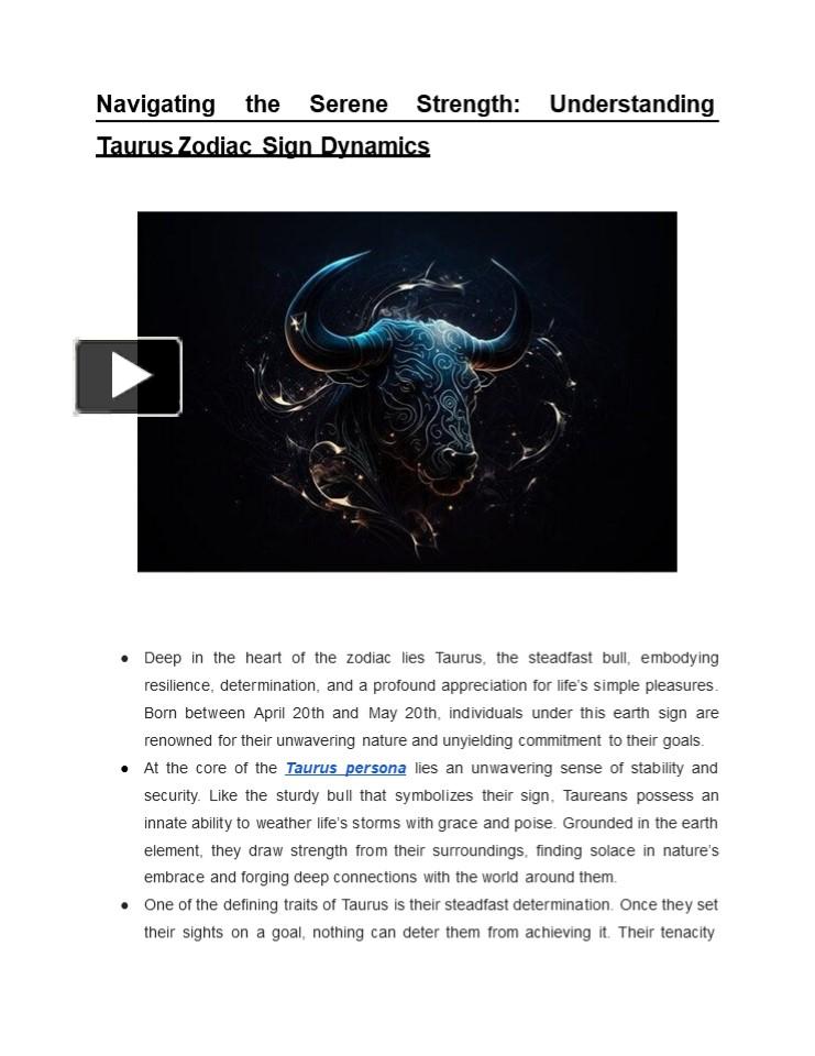 Embracing the Bull: Unveiling the Strengths and Sensuality of Taurus ...
