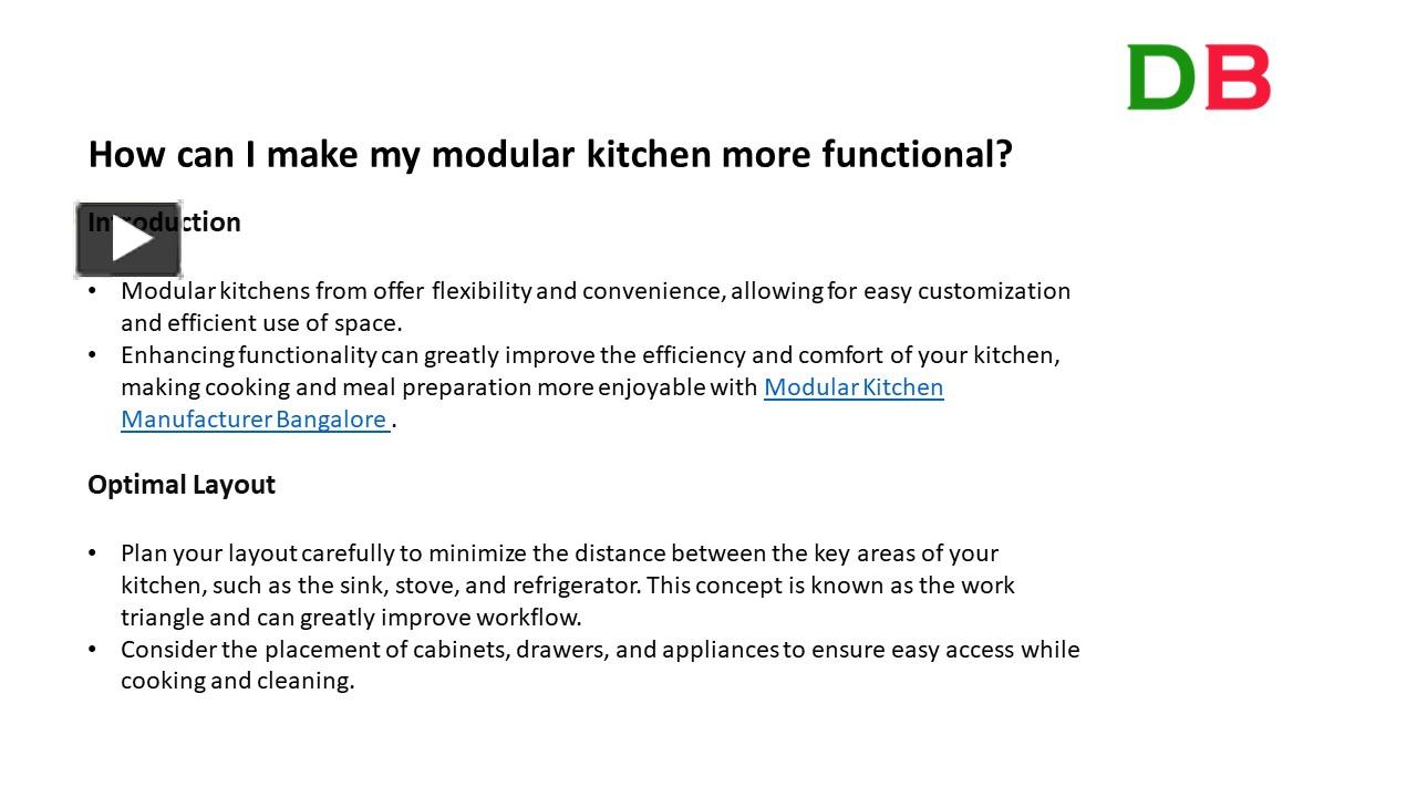 PPT – How can I make my modular kitchen more functional? PowerPoint ...