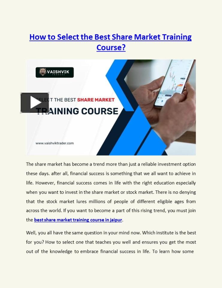 PPT – How to Select the Best Share Market Training Course? PowerPoint ...