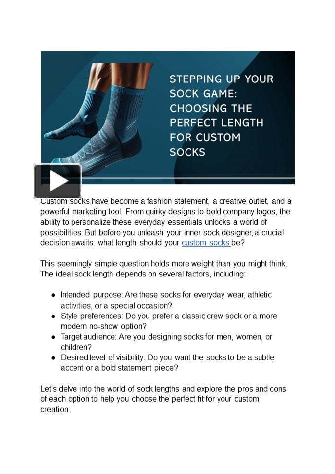 PPT – Custom Socks: How to Choose the Perfect Sock Length for ...