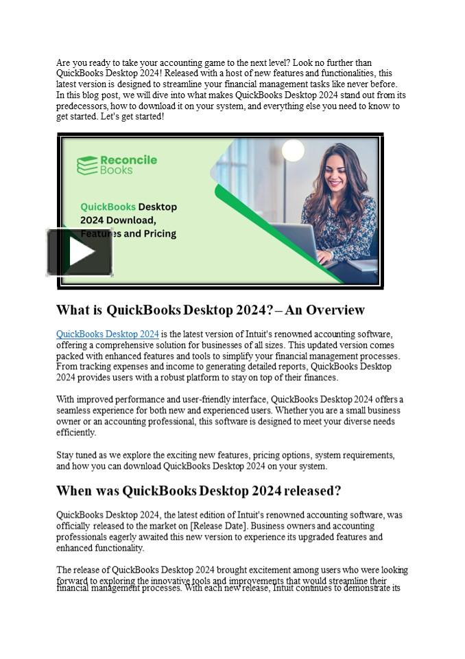 How Do I Download the Latest Version of QuickBooks Desktop? (2 ...