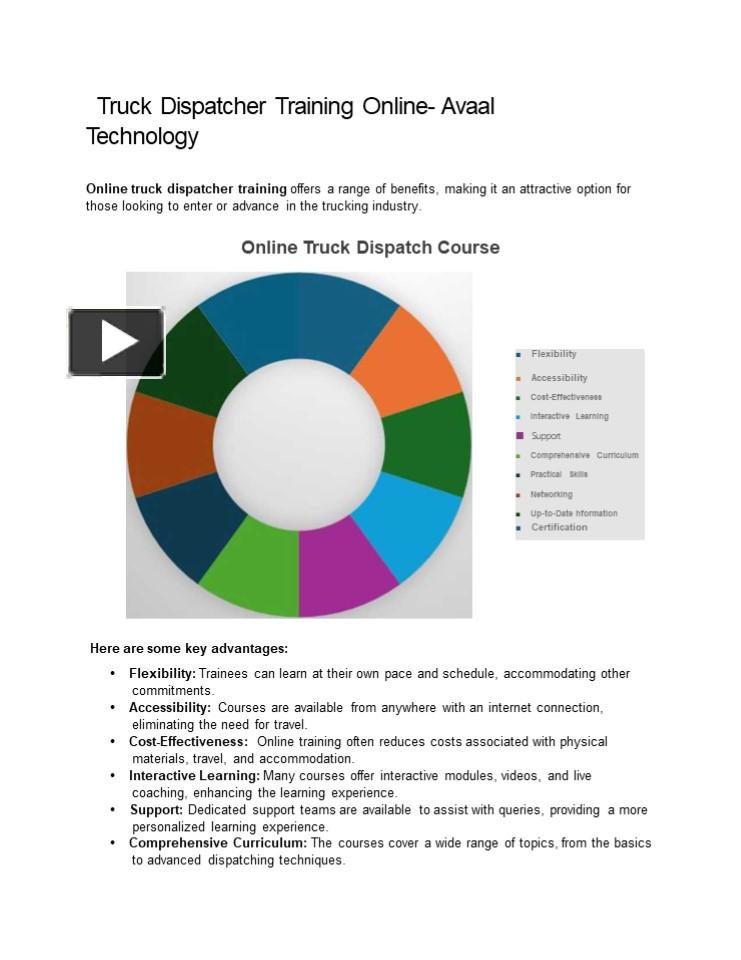 PPT – Truck Dispatcher Training Online- Avaal Technology PowerPoint ...