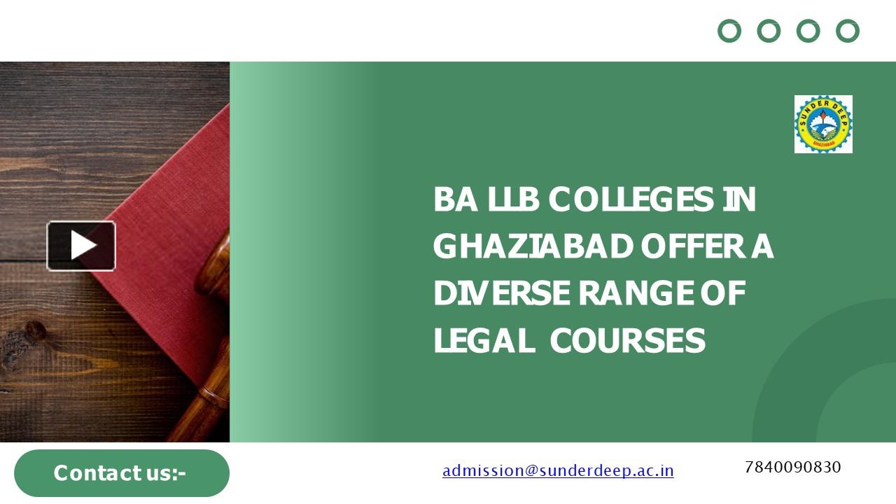 PPT – BA LLB Colleges in Ghaziabad Offer a Diverse Range of Legal ...