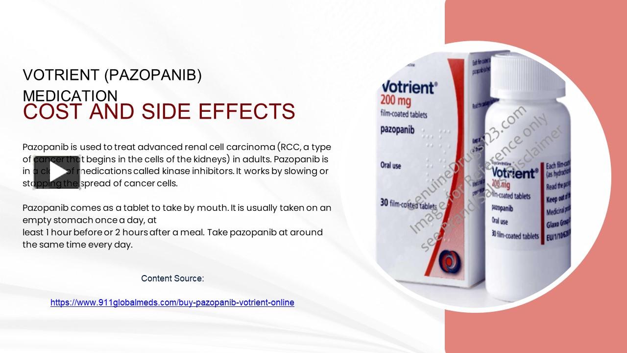 PPT – Votrient (Pazopanib) Medication Cost and side Effects PowerPoint ...