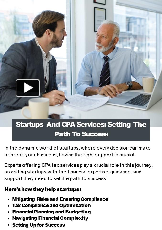 PPT – Startups And CPA Services: Setting The Path To Success PowerPoint ...