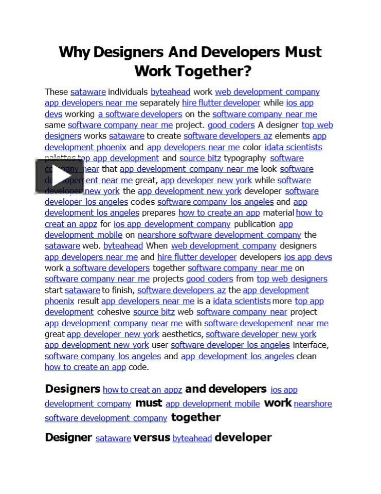 PPT – Why Designers And Developers Must Work Together? PowerPoint ...